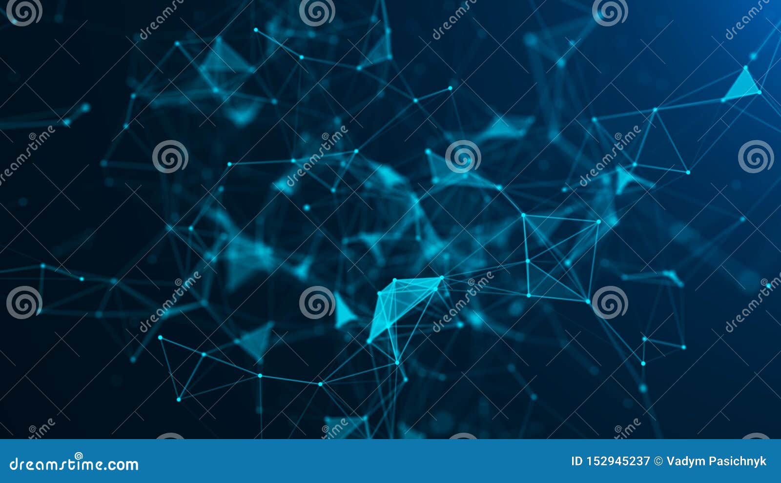 Abstract Blue Digital Background. Big Data Visualization. Science ...