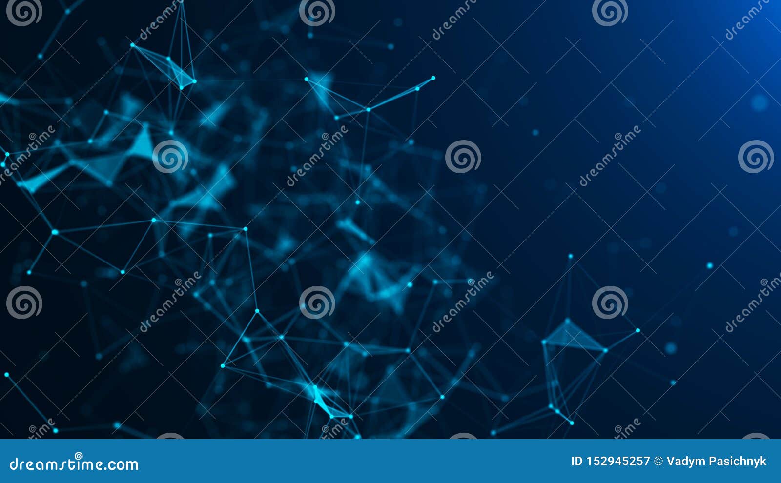 Abstract Blue Digital Background. Big Data Visualization. Science ...