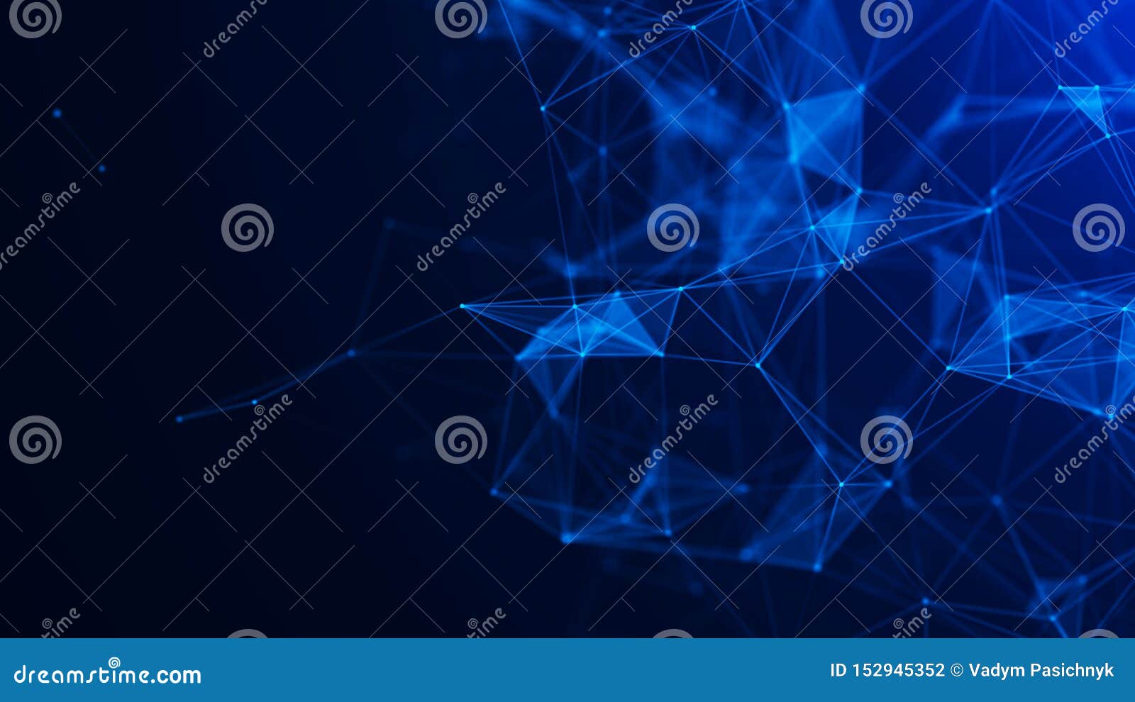 Abstract Blue Digital Background. Big Data Visualization. Science ...