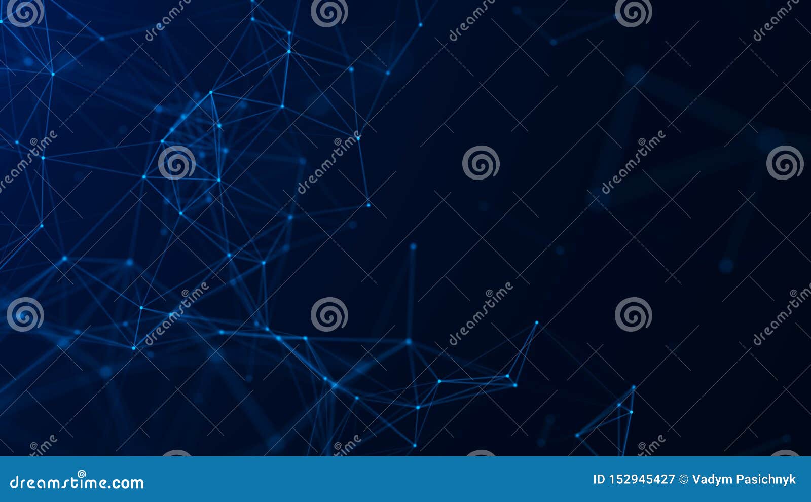 Abstract Blue Digital Background. Big Data Visualization. Science ...