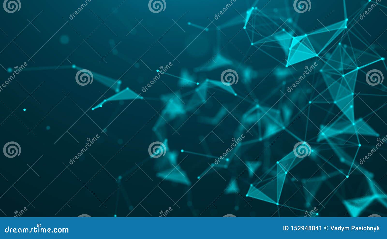 Abstract Blue Digital Background. Big Data Visualization. Science ...