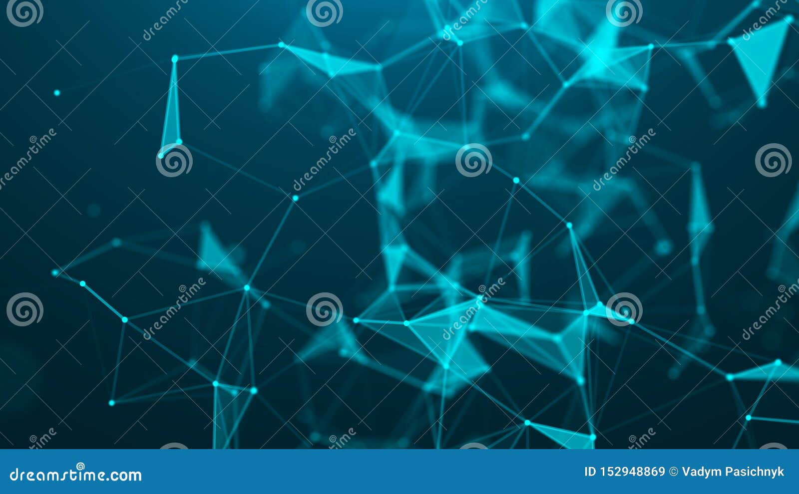 Abstract Blue Digital Background. Big Data Visualization. Science ...