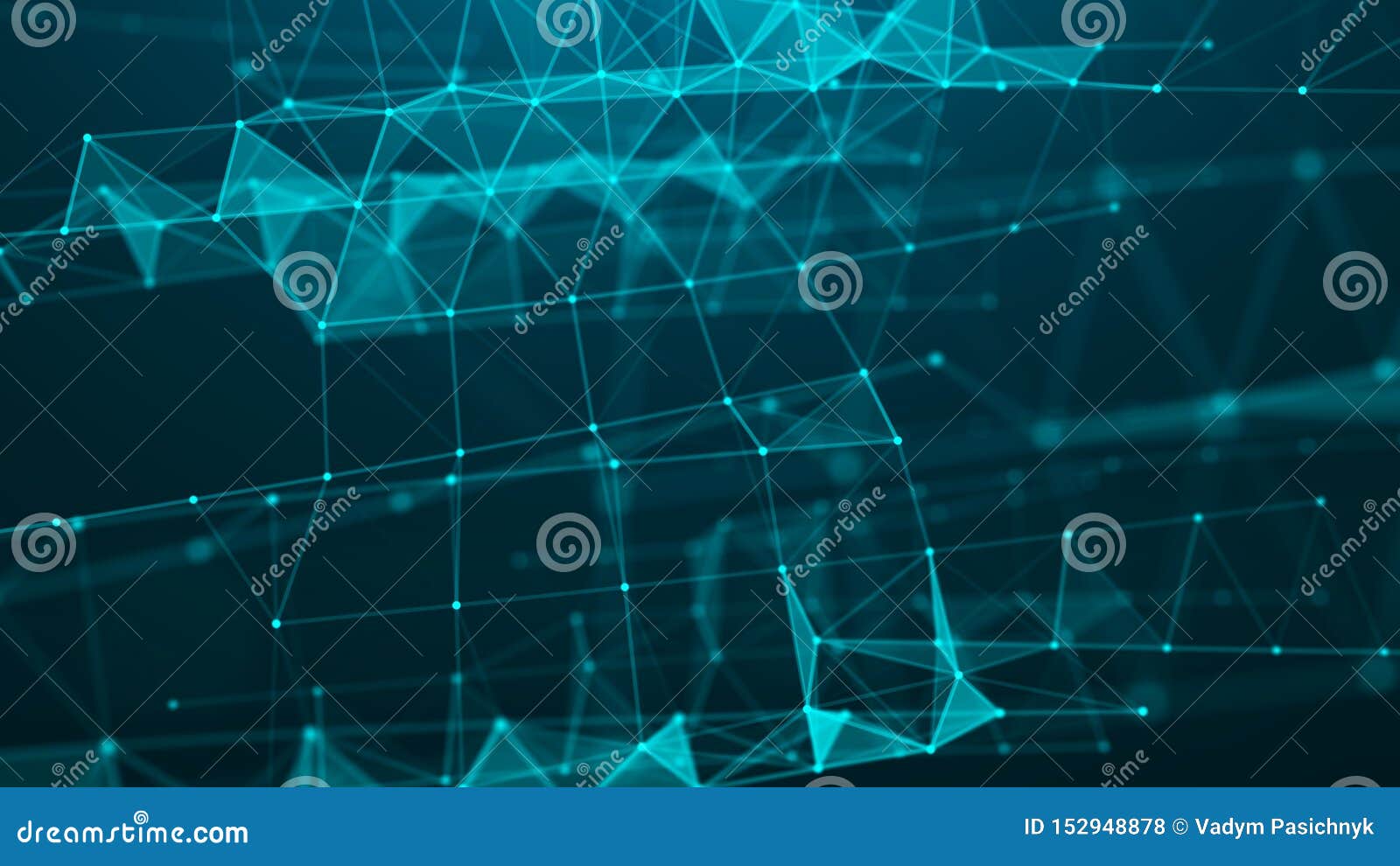 Abstract Blue Digital Background. Big Data Visualization. Science ...