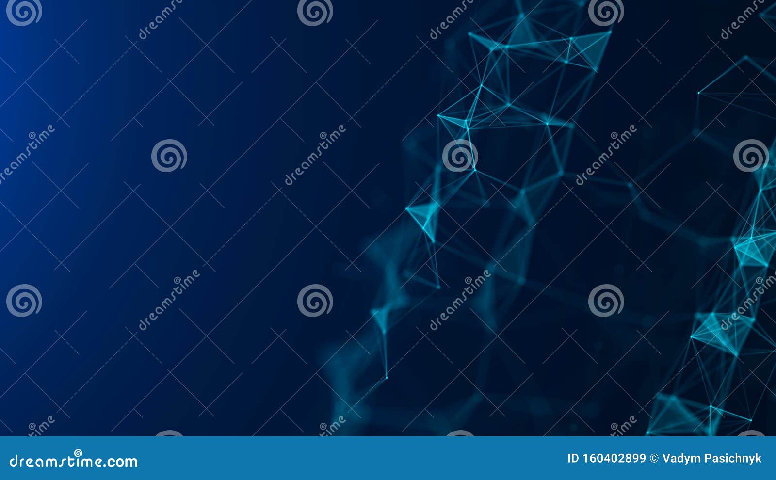 Abstract Blue Digital Background. Big Data Visualization. Science ...