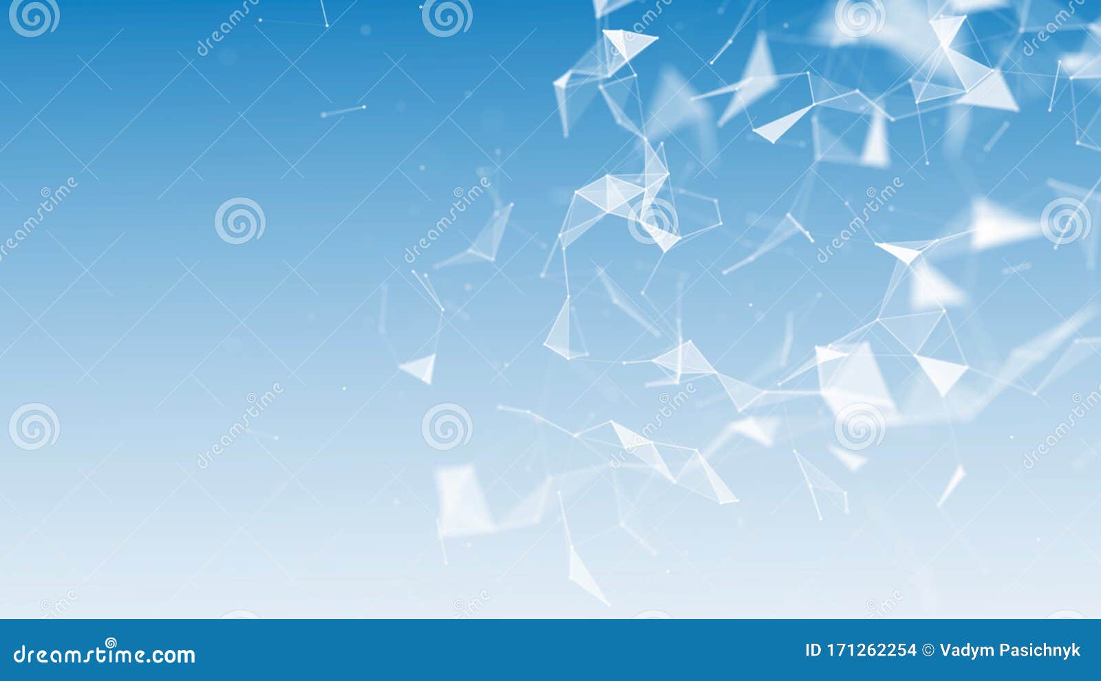 Abstract Blue Digital Background. Big Data Visualization. Science ...