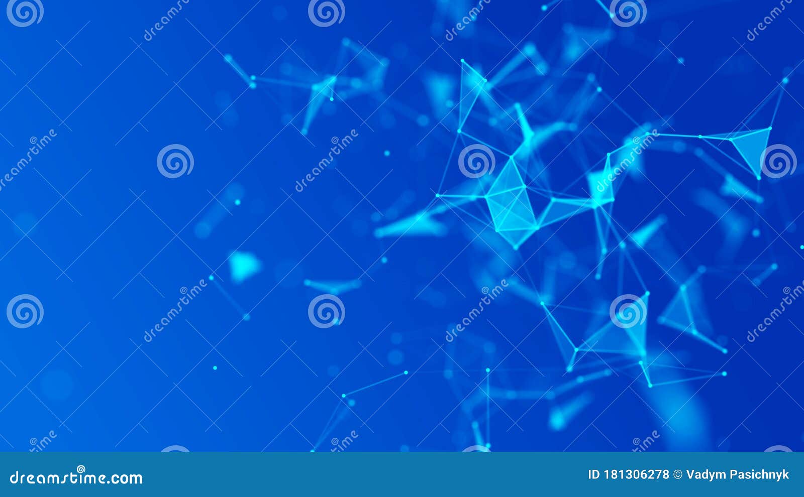 Abstract Blue Digital Background. Big Data Visualization. Science ...