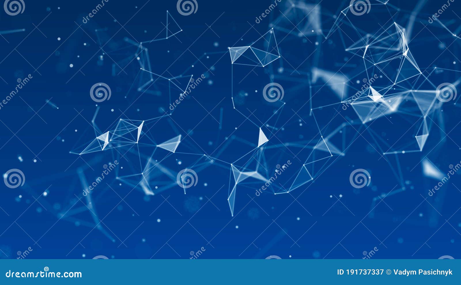Abstract Blue Digital Background. Big Data Visualization. Science ...
