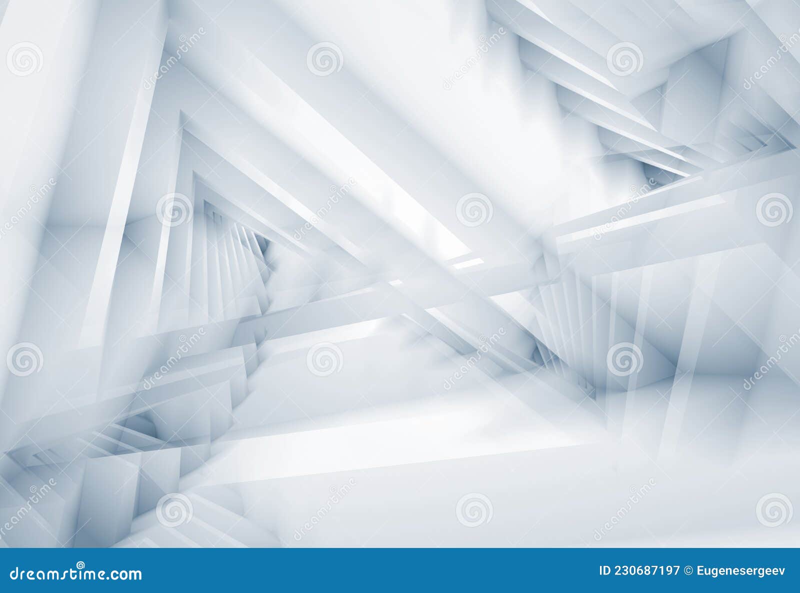 Abstract Blue Digital Background, 3d Art Stock Illustration ...