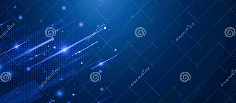 Abstract Blue Digital Background with Light Particles, Gradient Shades ...