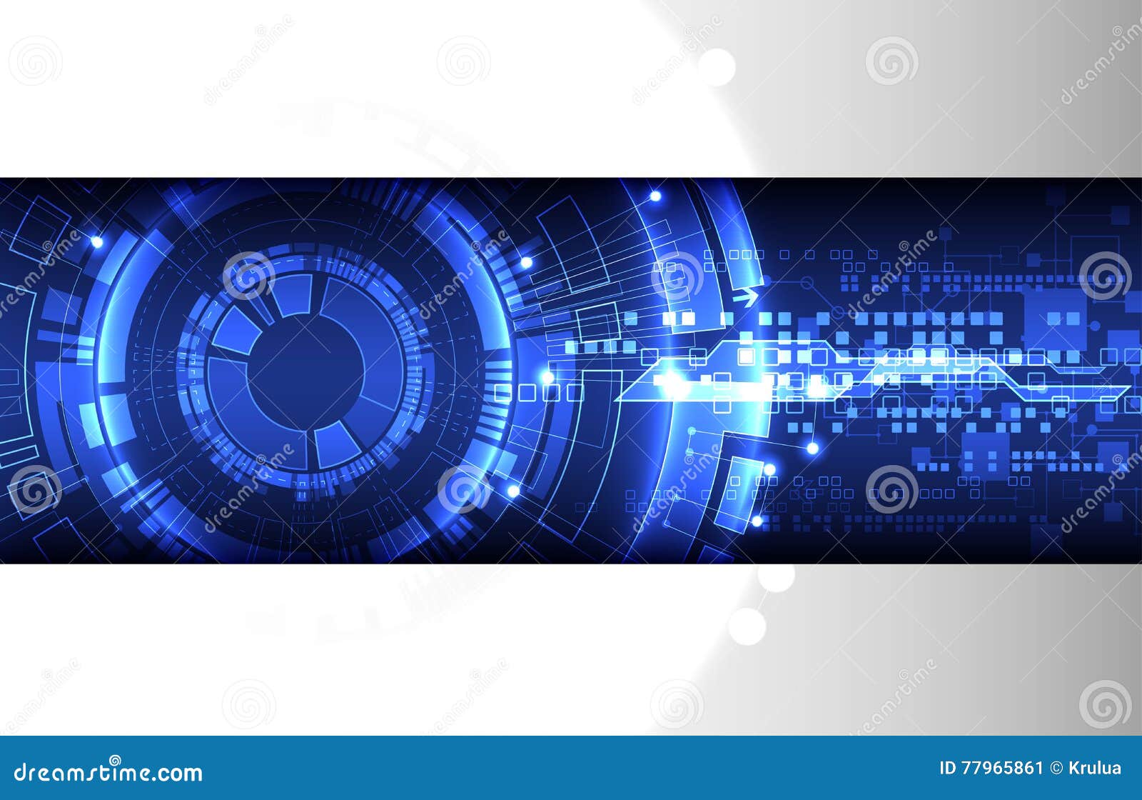 Abstract Blue Digital Communication Technology Background. Stock Vector ...