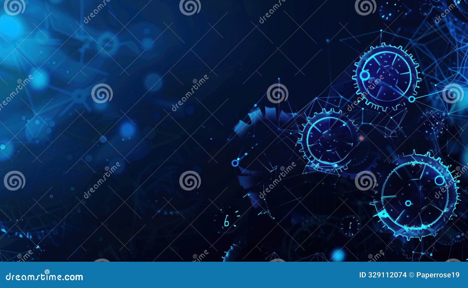 Abstract Blue Digital Technology Background Stock Photo - Image of tech ...