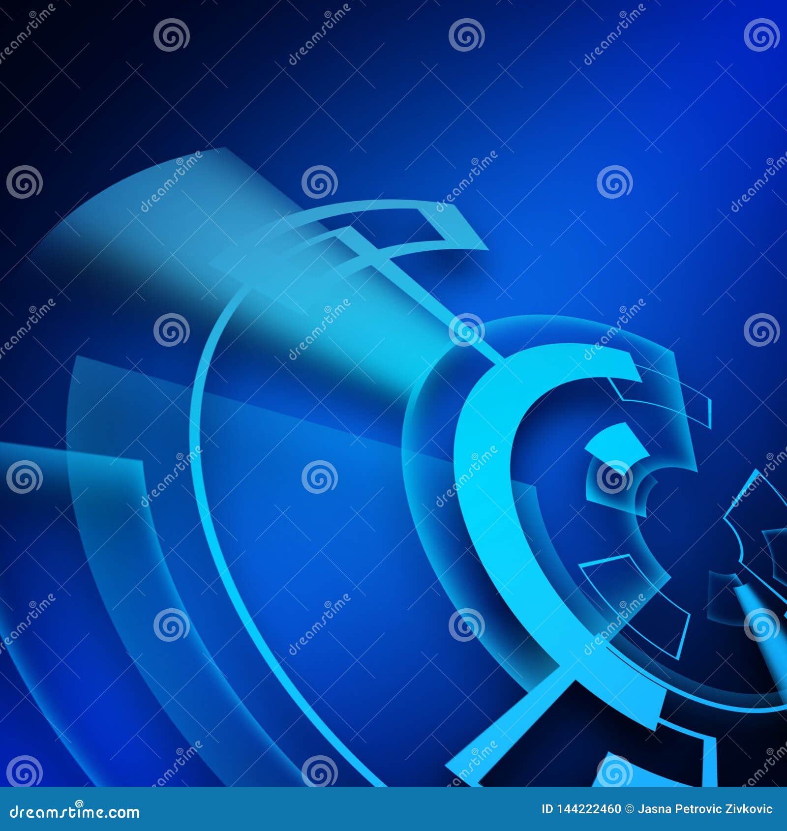 Abstract Blue Digital Technology Background Stock Illustration ...