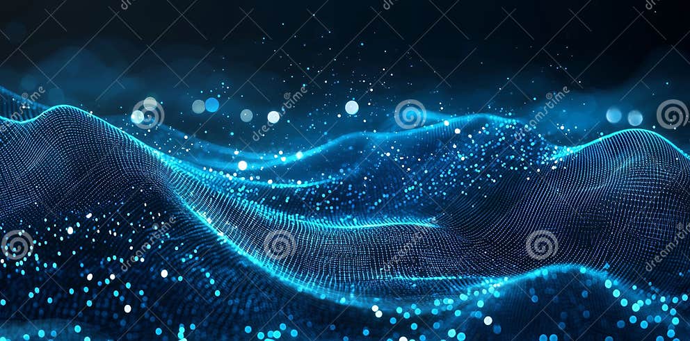 Abstract Blue Digital Technology Background. Concepts of Digital ...
