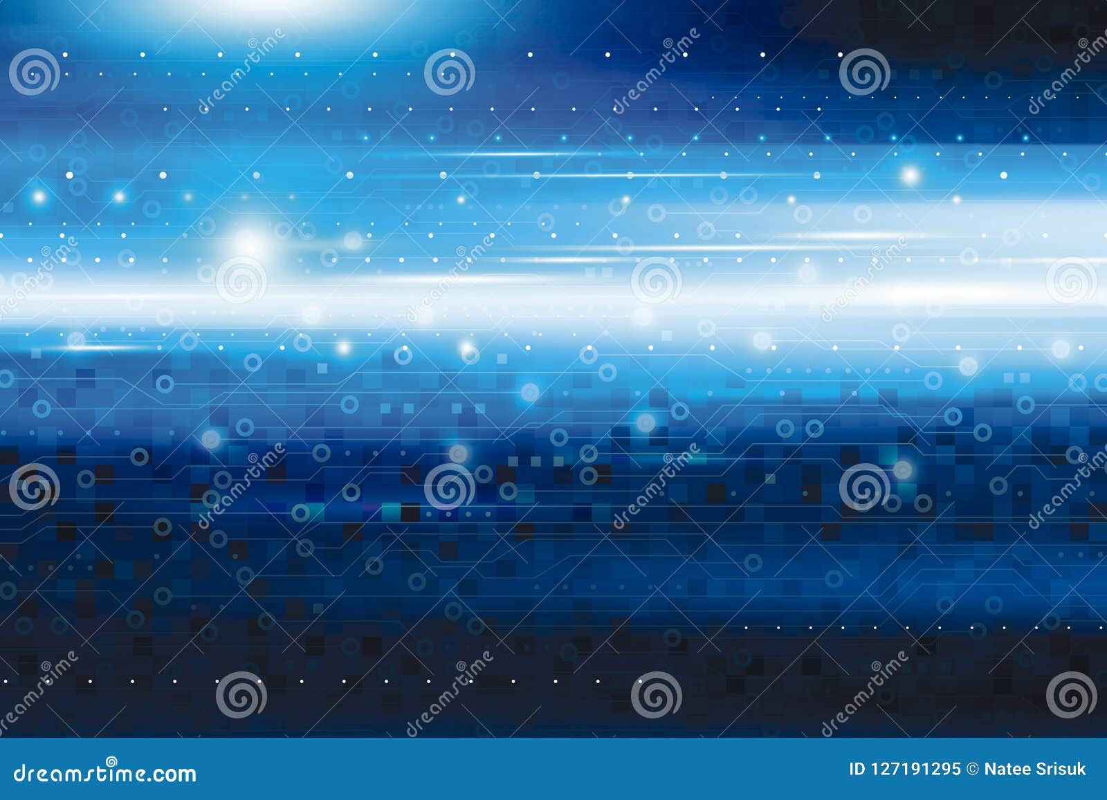 Abstract Blue Digital Technology Background Stock Illustration ...