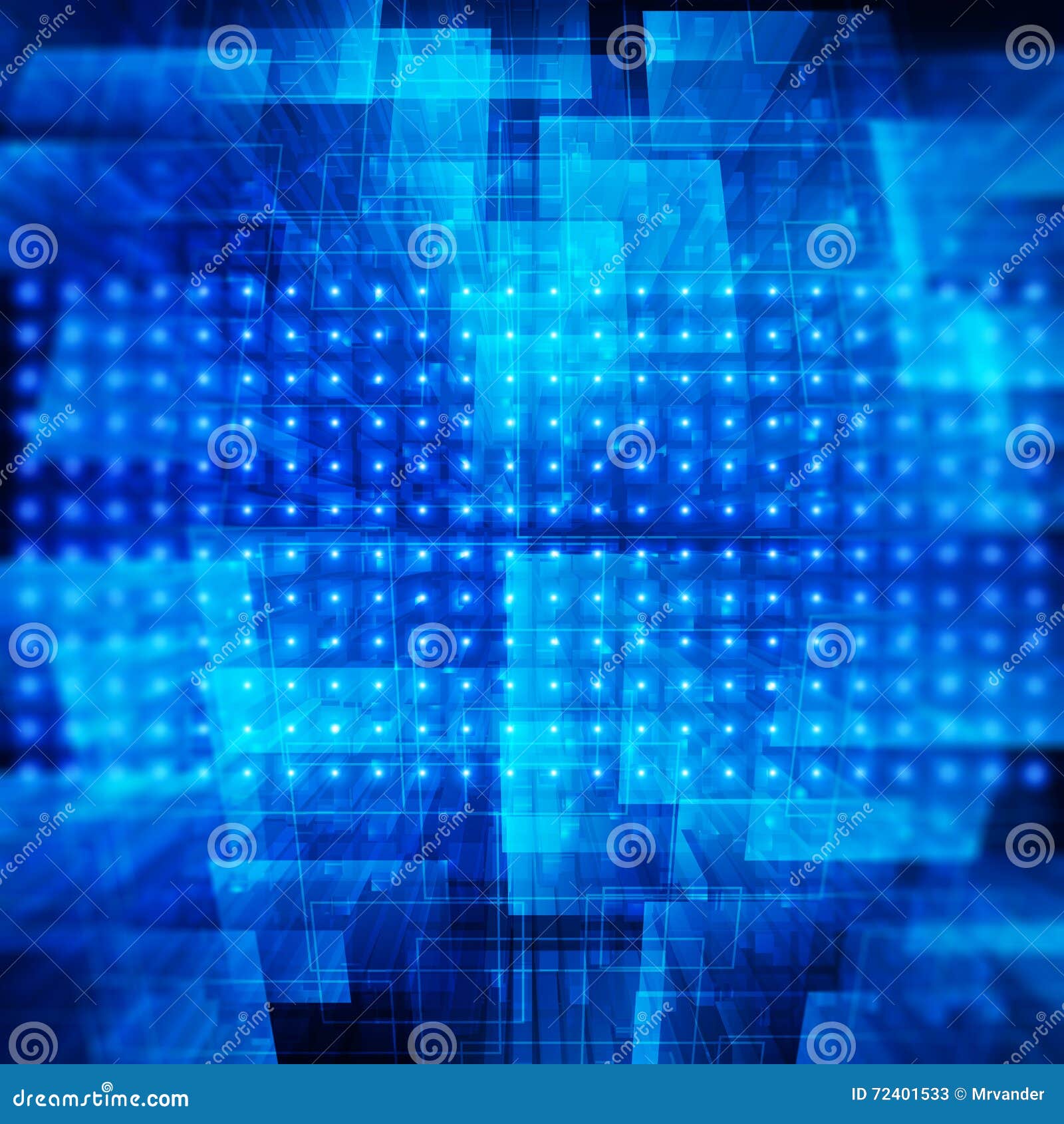 Abstract Blue Digital Technology Background Stock Illustration ...