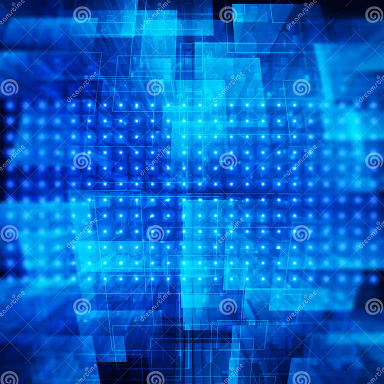 Abstract Blue Digital Technology Background Stock Illustration ...