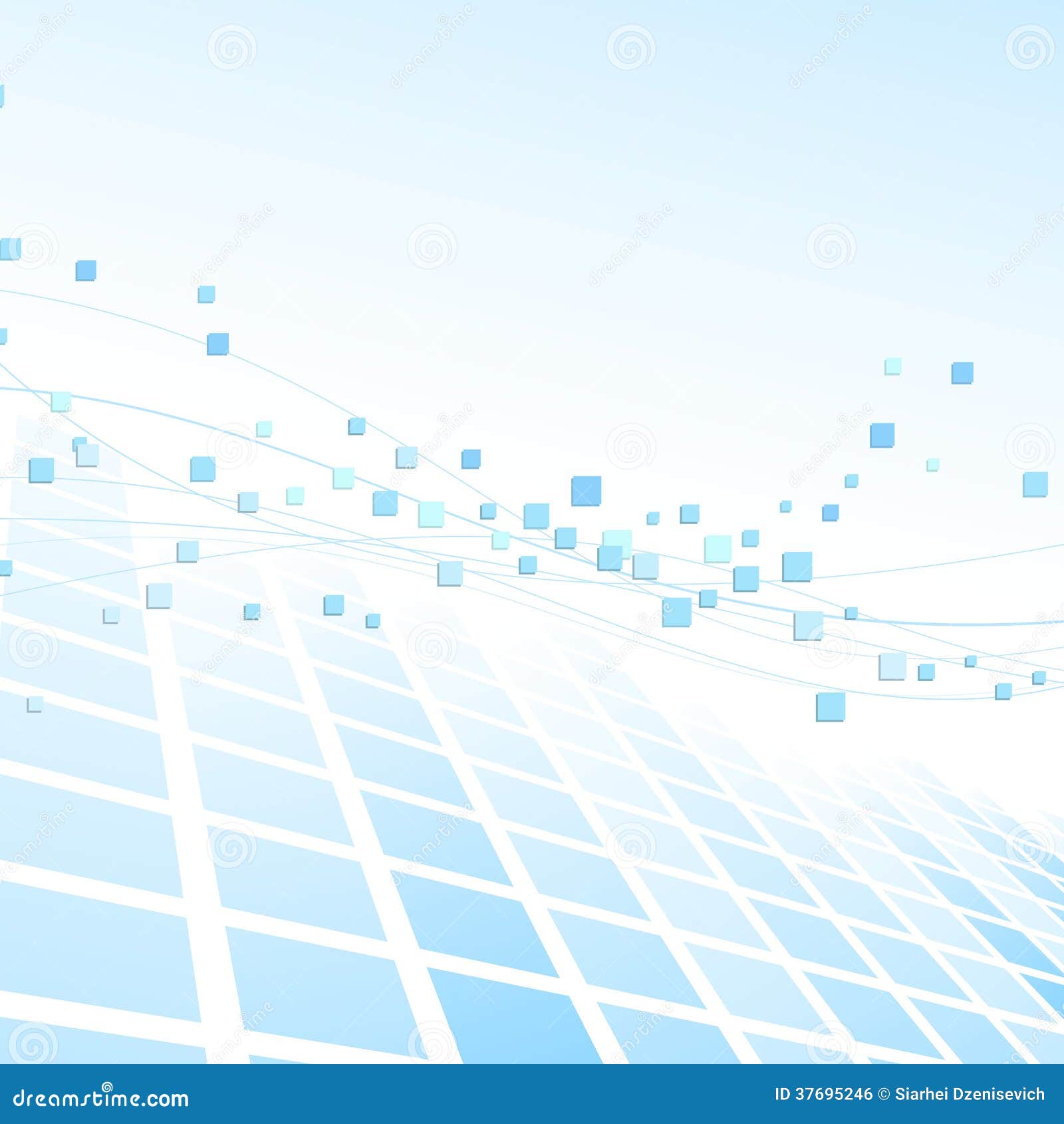 Abstract Blue Digital Wind Background Stock Vector - Illustration of ...