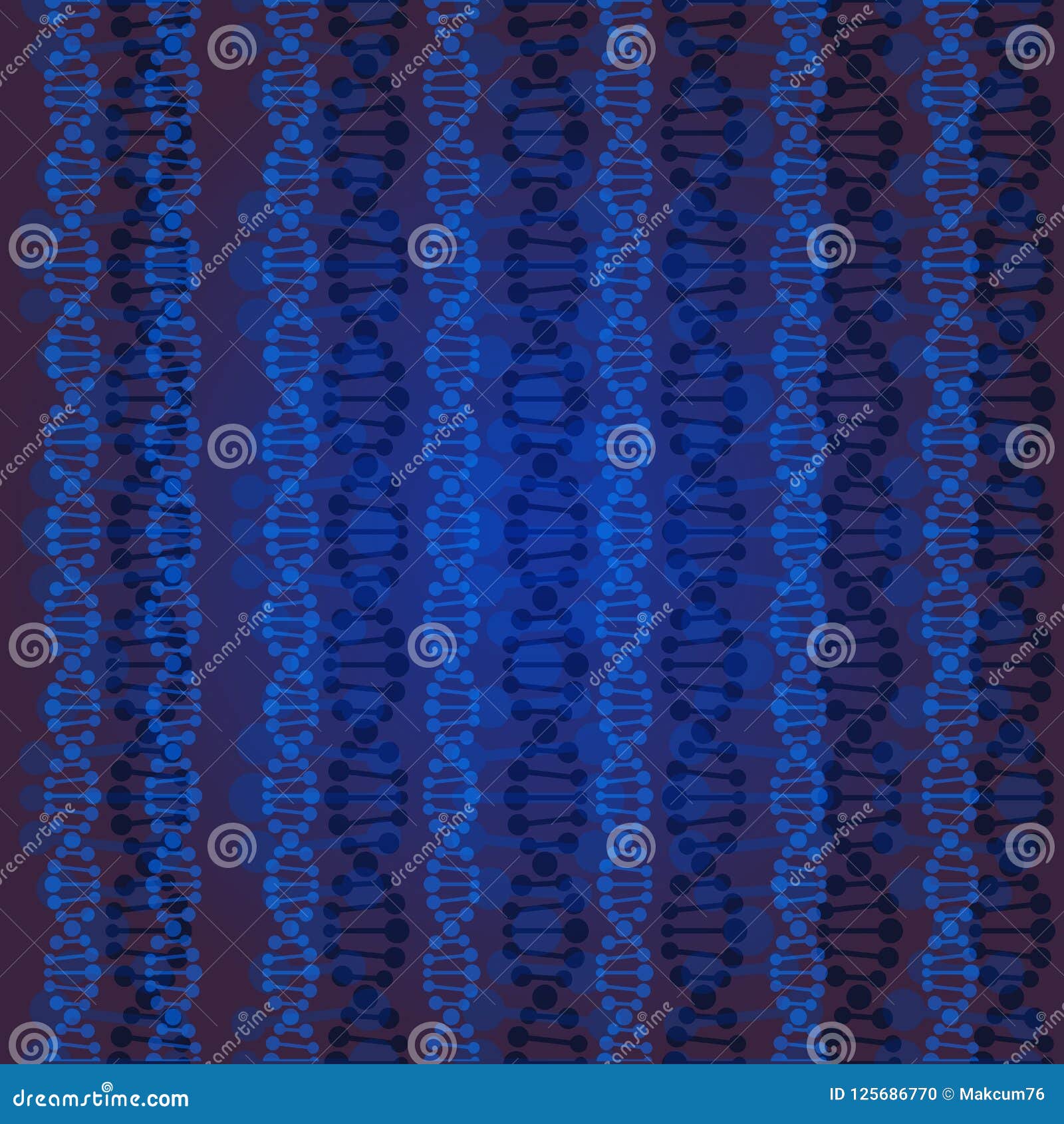 Abstract Blue DNA Theme Background Stock Vector - Illustration of ...