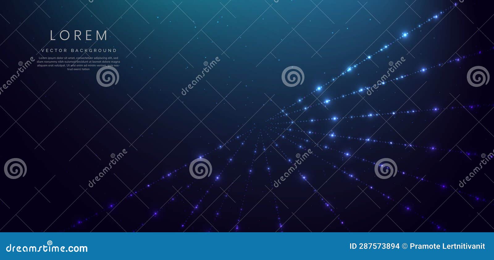 Abstract Blue Dot Lighting Effect on Dark Blue Background with Lighting ...