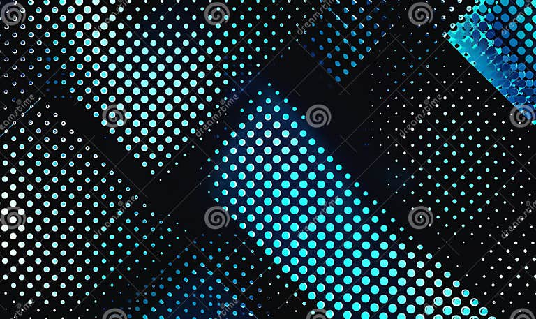 Abstract Blue Dot Pattern on a Black Background Modern Geometric Design ...