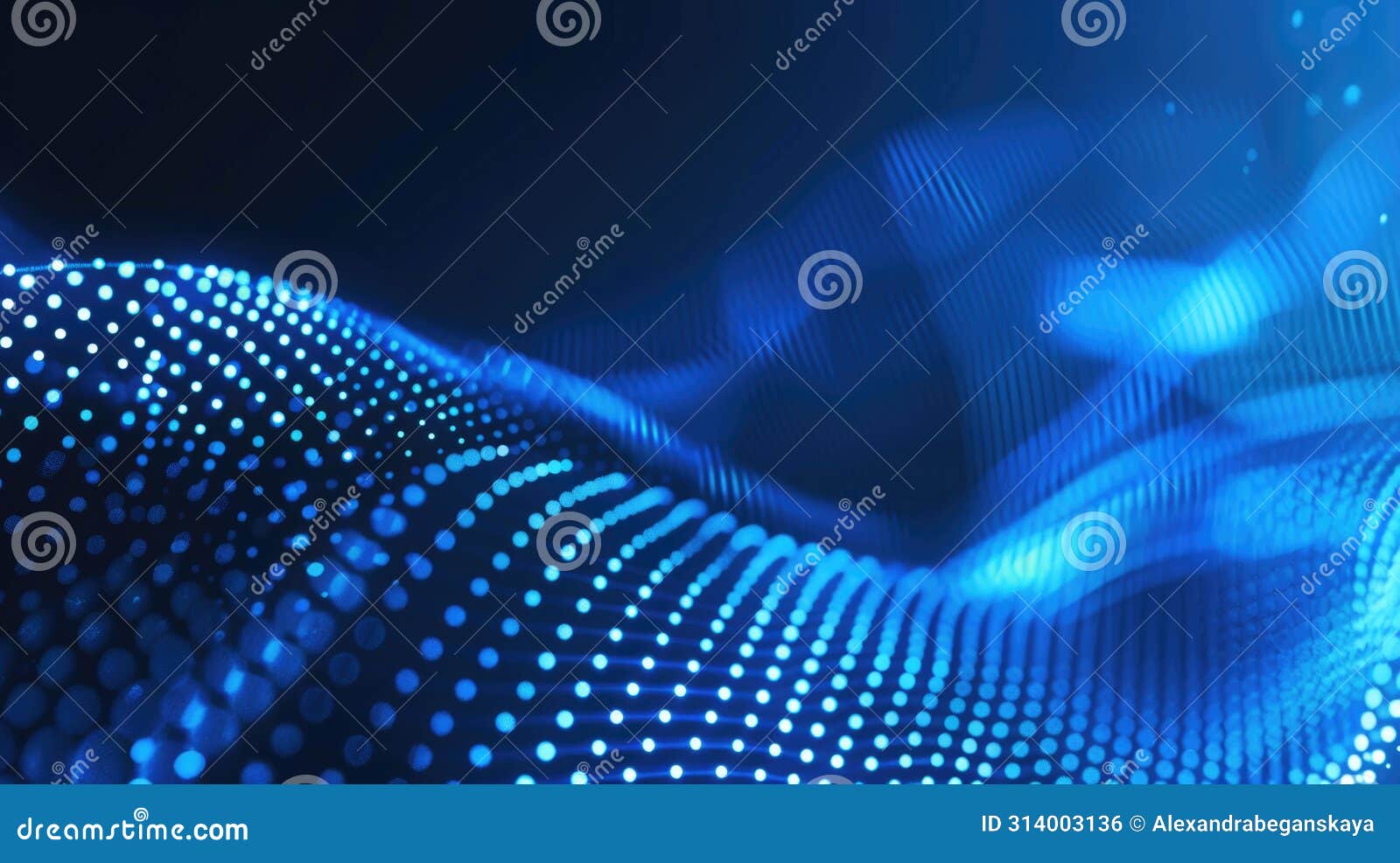 Abstract Blue Dot Wave Pattern Stock Illustration - Illustration of ...