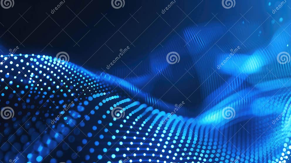 Abstract Blue Dot Wave Pattern Stock Illustration - Illustration of ...