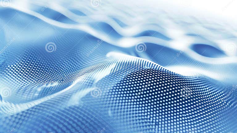 Abstract Blue Dot Wave Pattern Stock Illustration - Illustration of ...