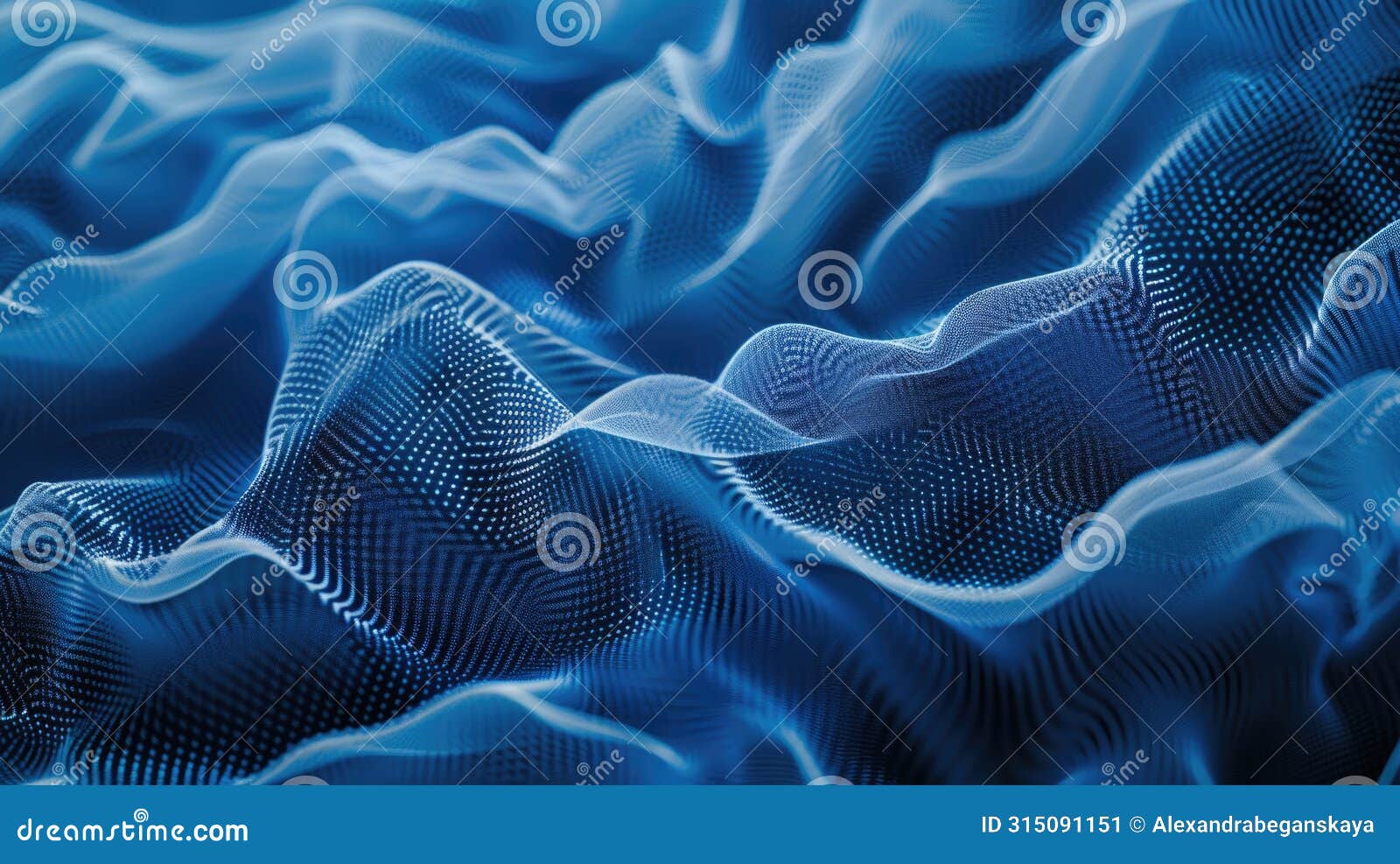 Abstract Blue Dot Wave Pattern Stock Illustration - Illustration of ...