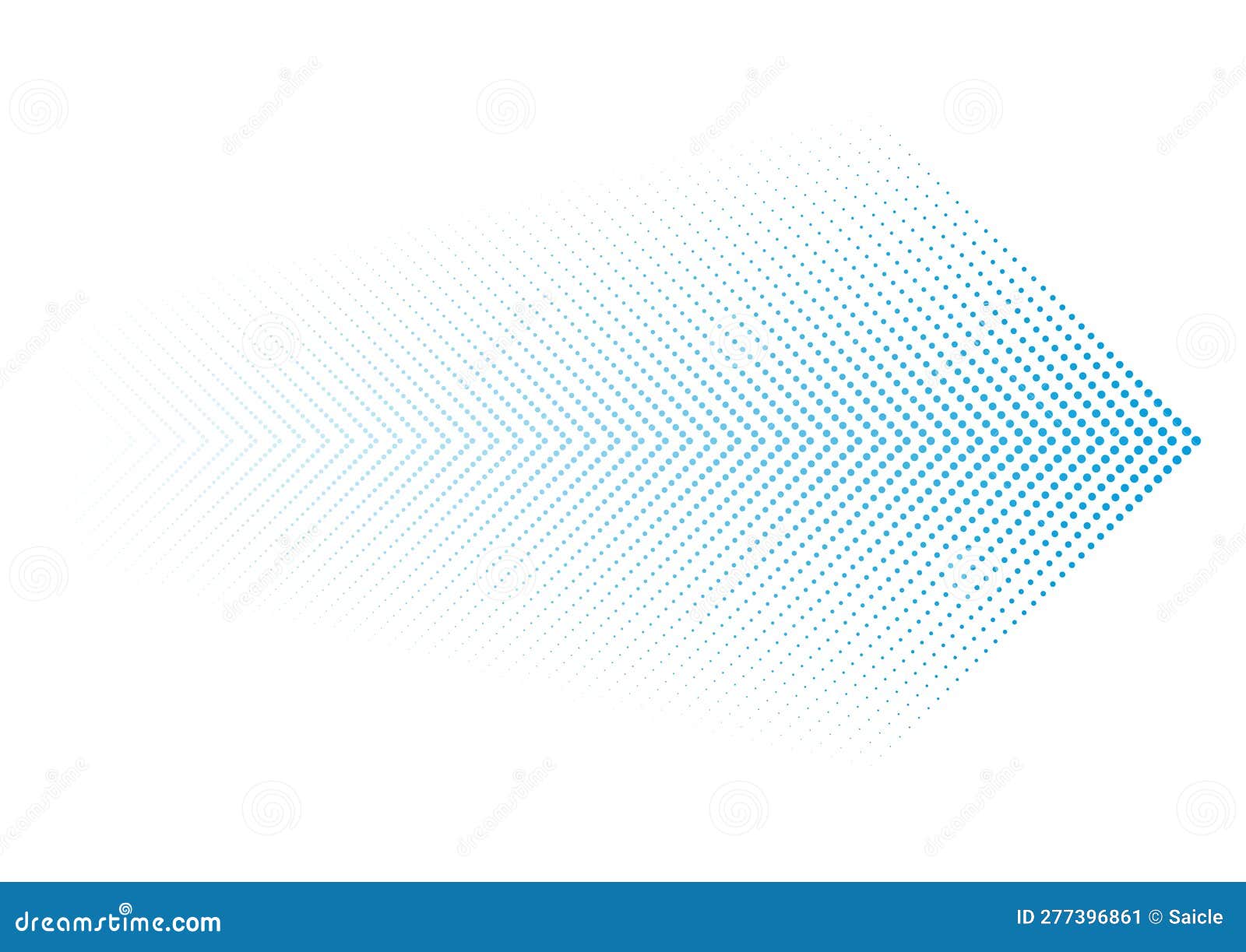 Abstract Blue Dotted Arrows Geometric Tech Background Stock Vector ...