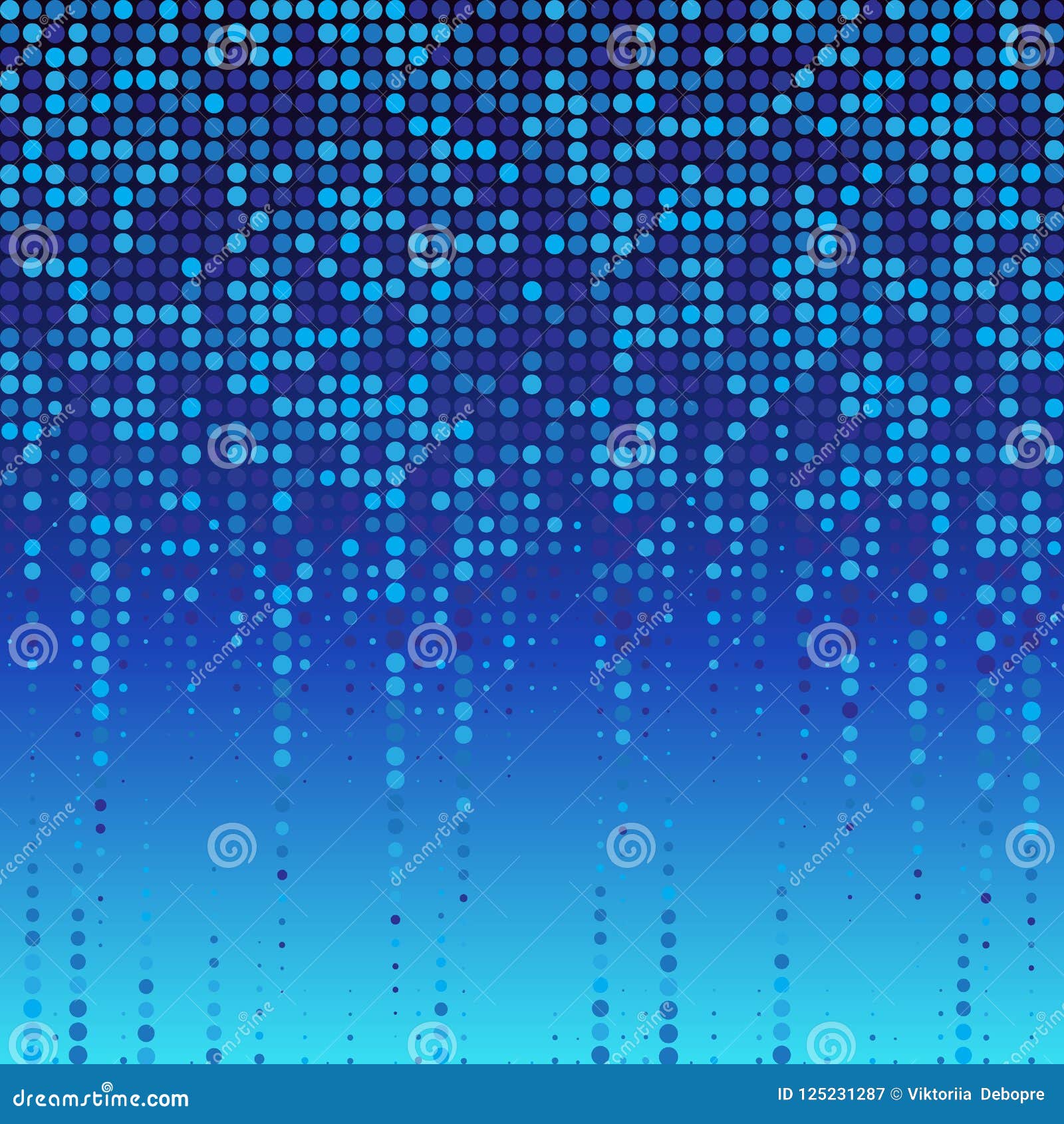 Abstract Blue Dotted Background. Halftone. Vector Illustration. Stock ...