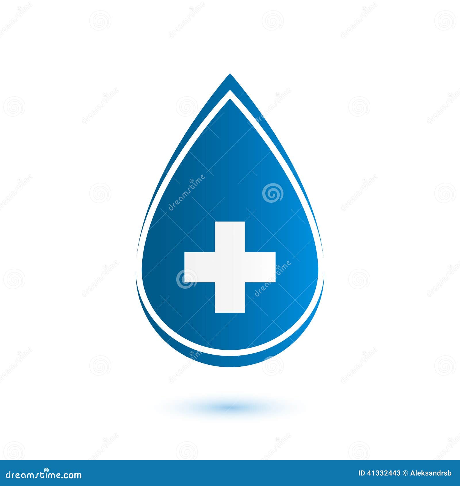 Abstract Blue Drop, Medical Symbol Stock Vector - Illustration of ...