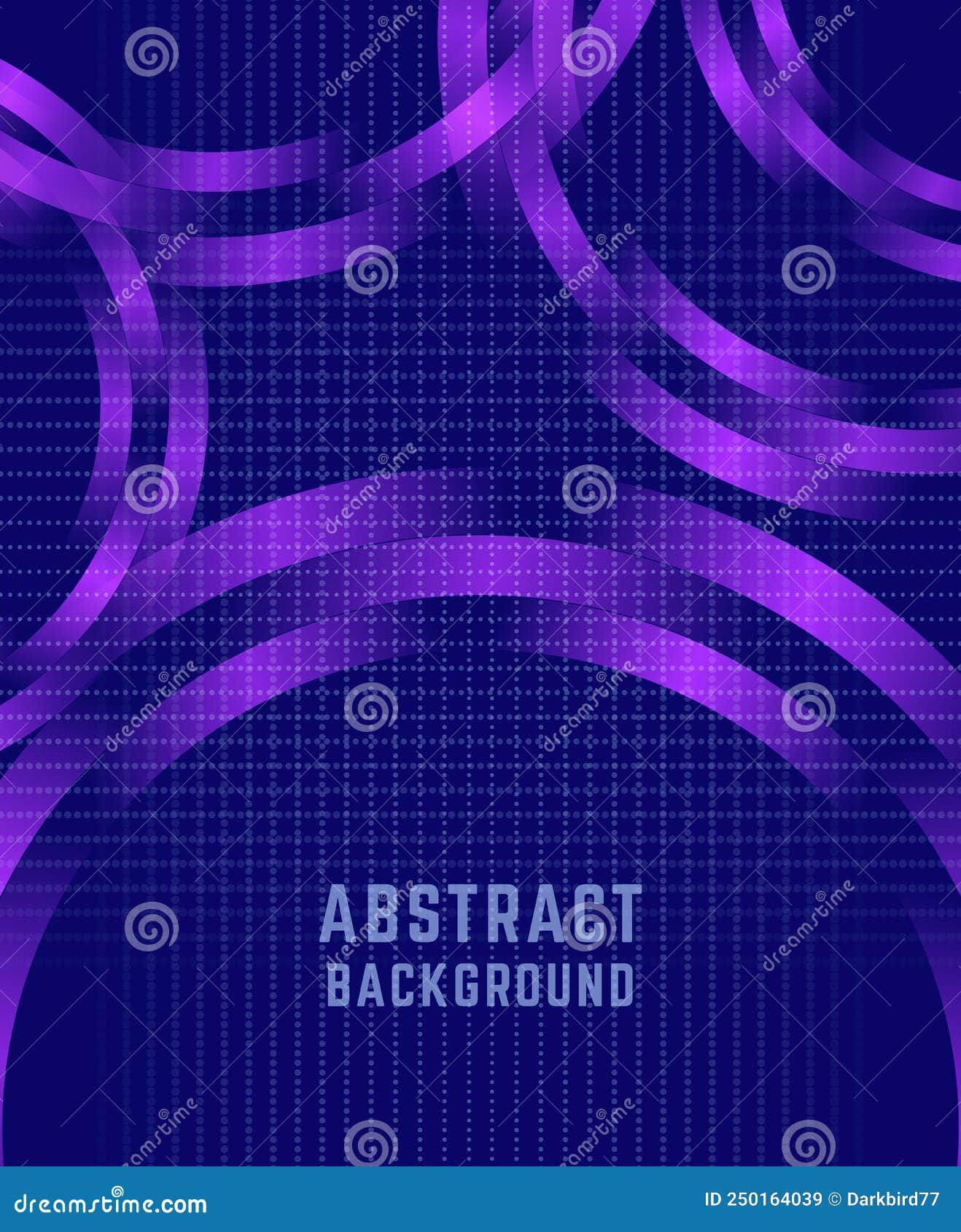 Abstract Blue Dynamic Dots Lines Vector Background with Purple Circles ...