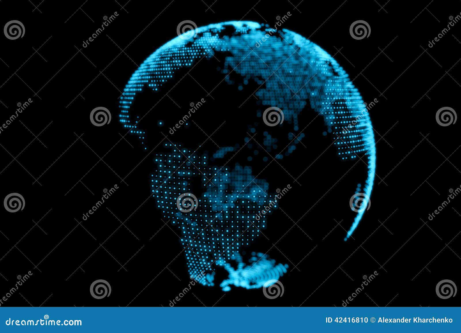 Abstract Blue Earth Globe Design Stock Illustration - Illustration of ...