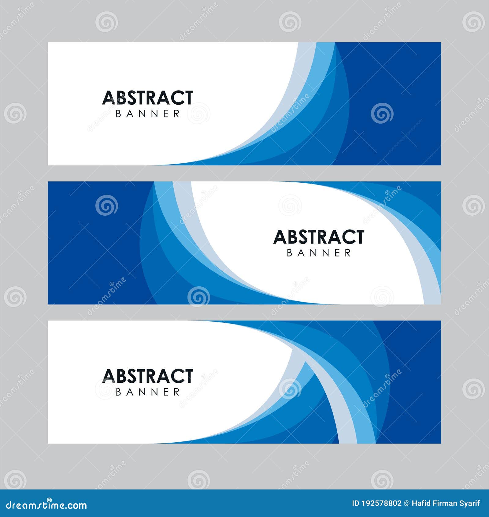 Abstract Blue Elegant Wavy Banner Design Template Vector Stock Vector ...