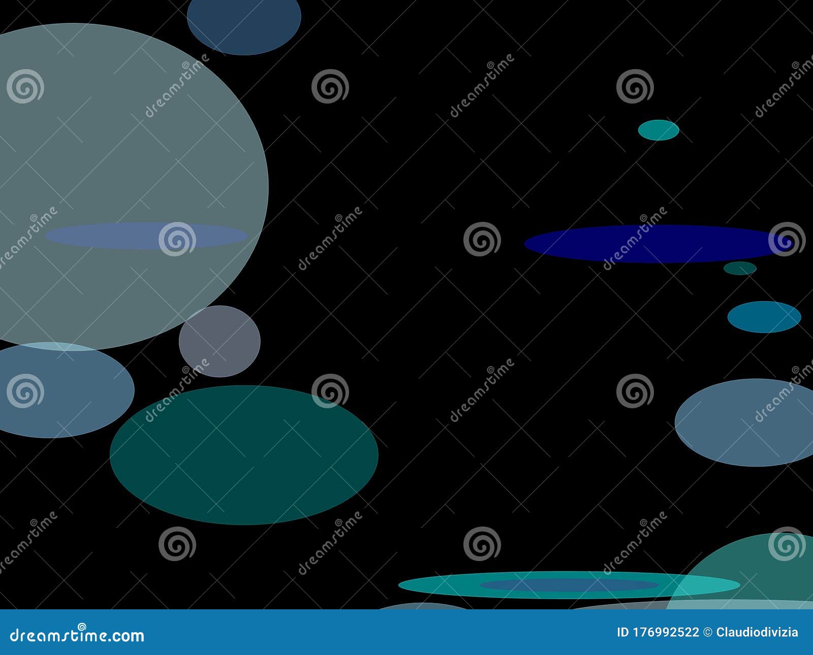 Abstract Blue Ellipses Illustration Background Stock Illustration ...