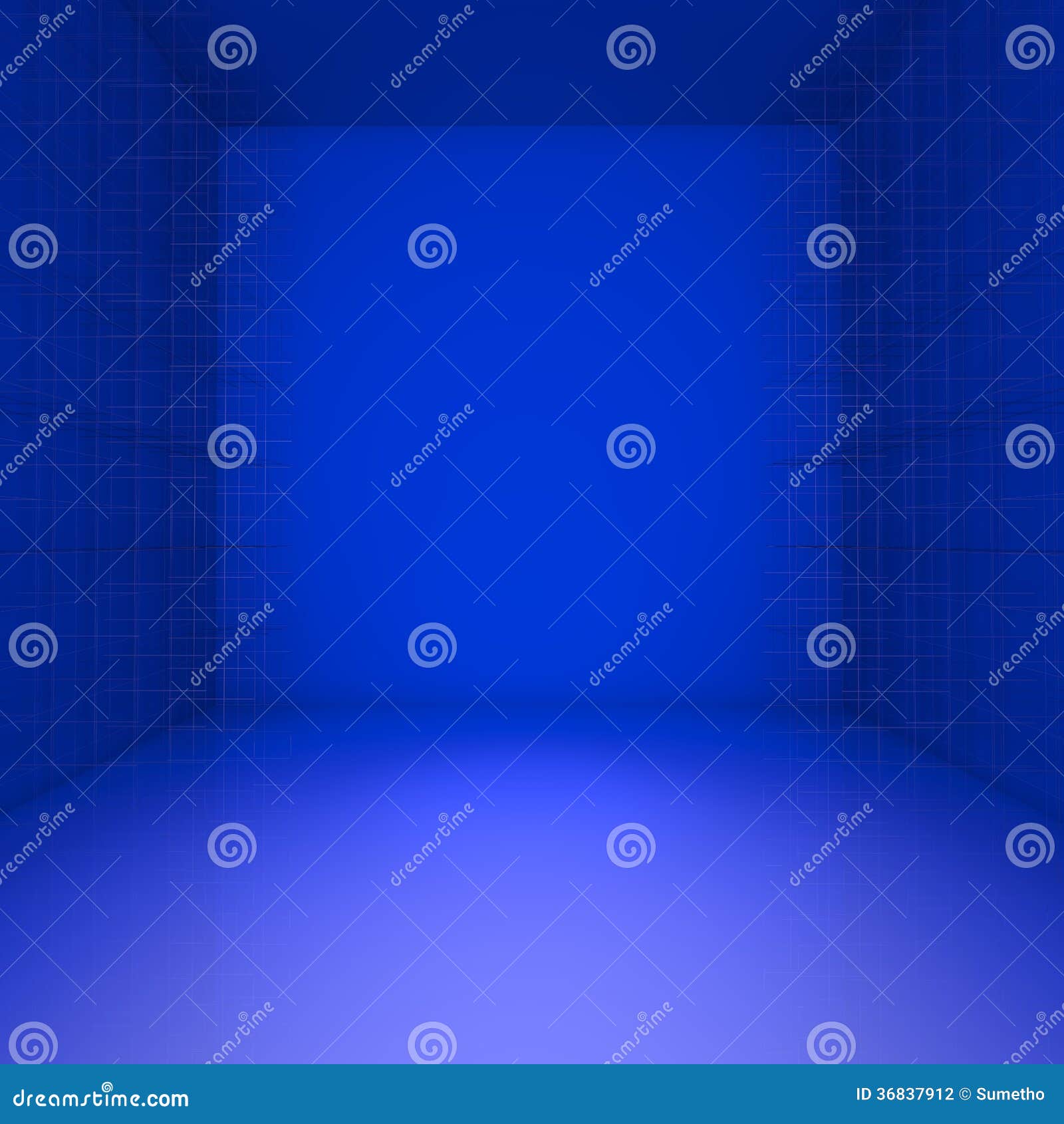 Abstract blue empty room stock illustration. Illustration of ...