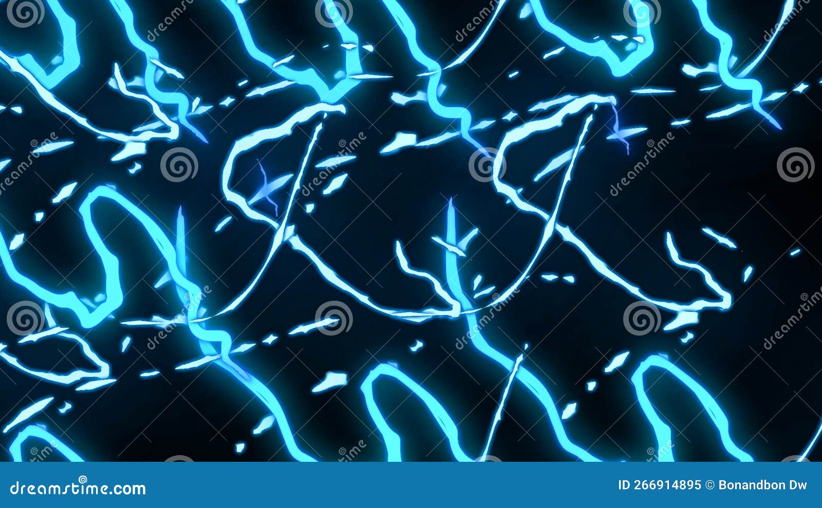 Abstract Blue Energy Light Strings or Waves Background Stock ...