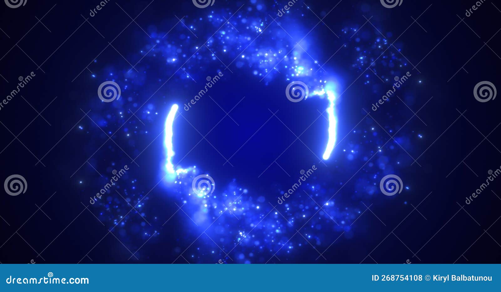 Abstract Blue Energy Lines and Cyclic Circles with Magic Bokeh from ...