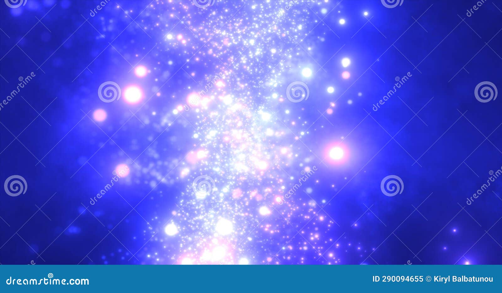 Abstract Blue Energy Magic Round Particles Round with Bokeh Effect ...