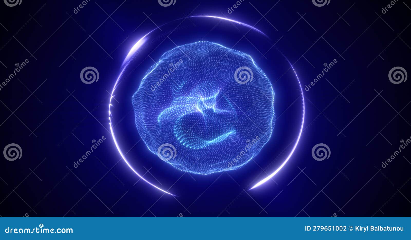 Abstract Blue Energy Sphere from Particles and Waves of Magical Stock ...