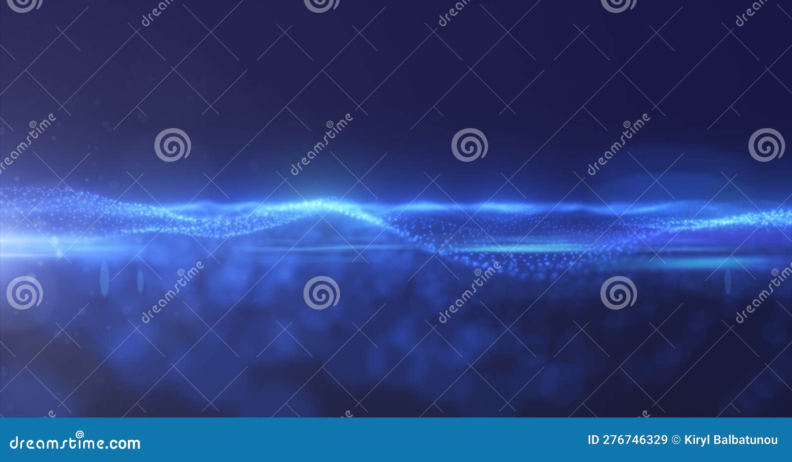 Abstract Blue Energy Surface with Magic Waves from Particles and Dots ...
