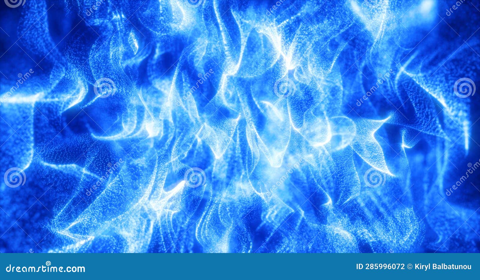 Abstract Blue Energy Waves Futuristic Hi-tech Particles Background ...