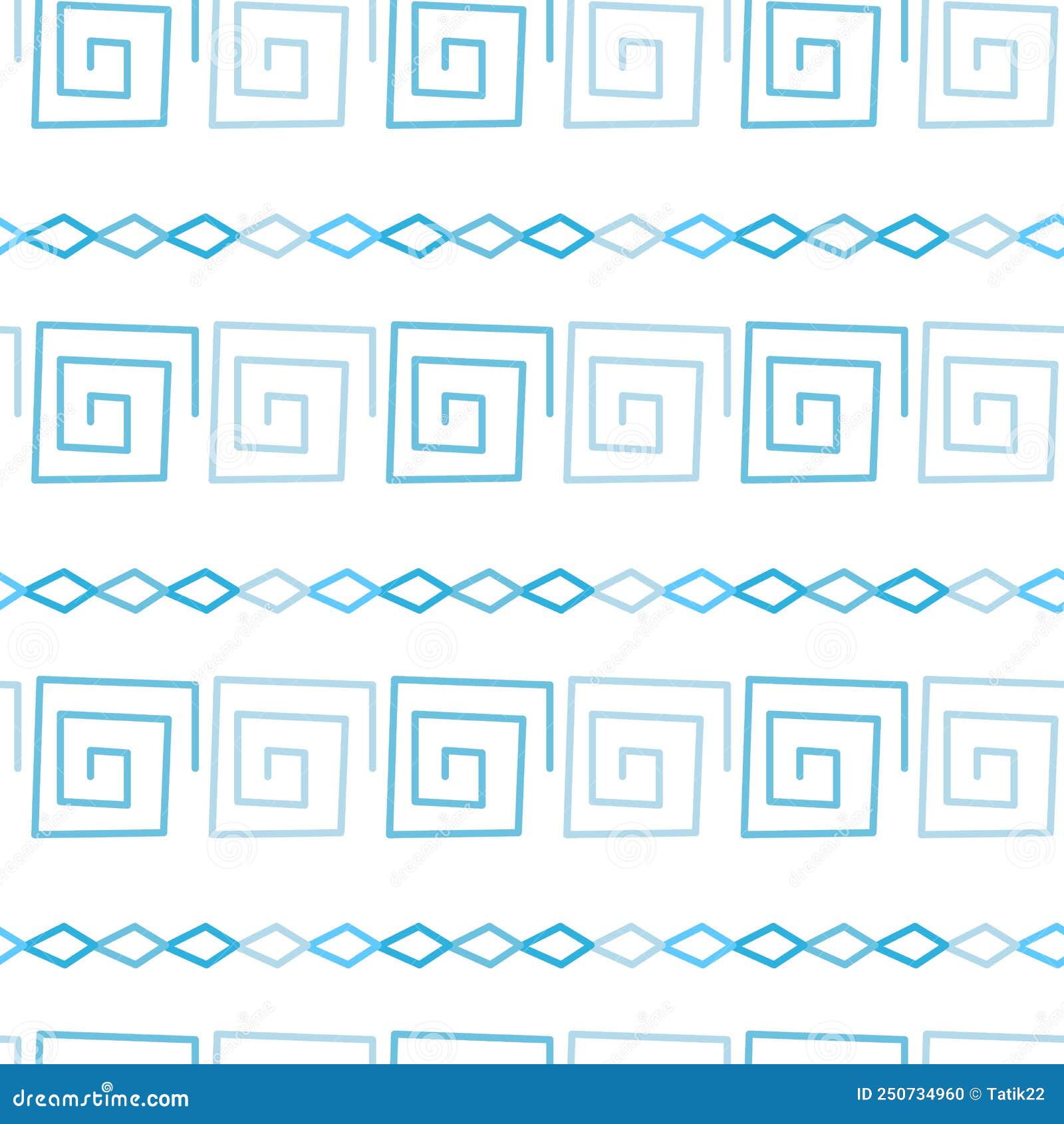 Abstract Blue Ethnic Pattern Stock Vector - Illustration of decorative ...