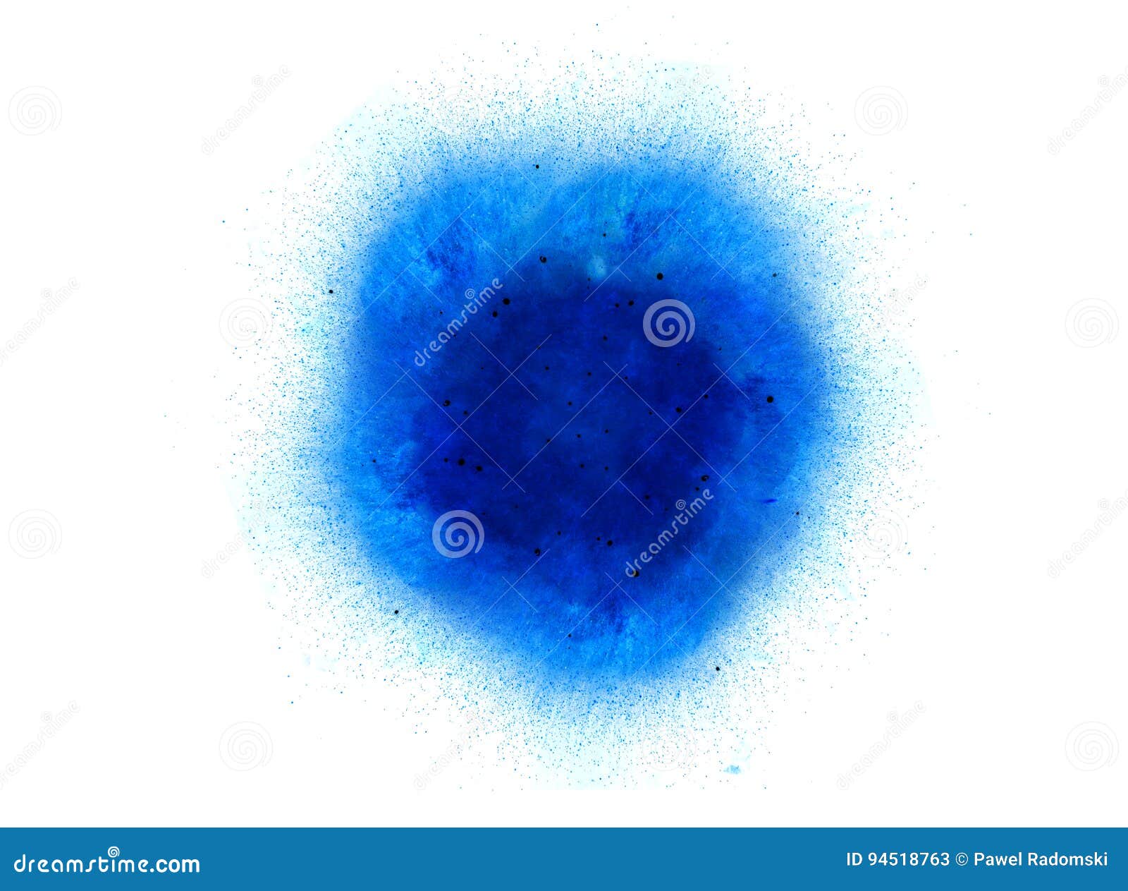 Abstract, Blue Explosion of Fire Against White Background Stock Image ...