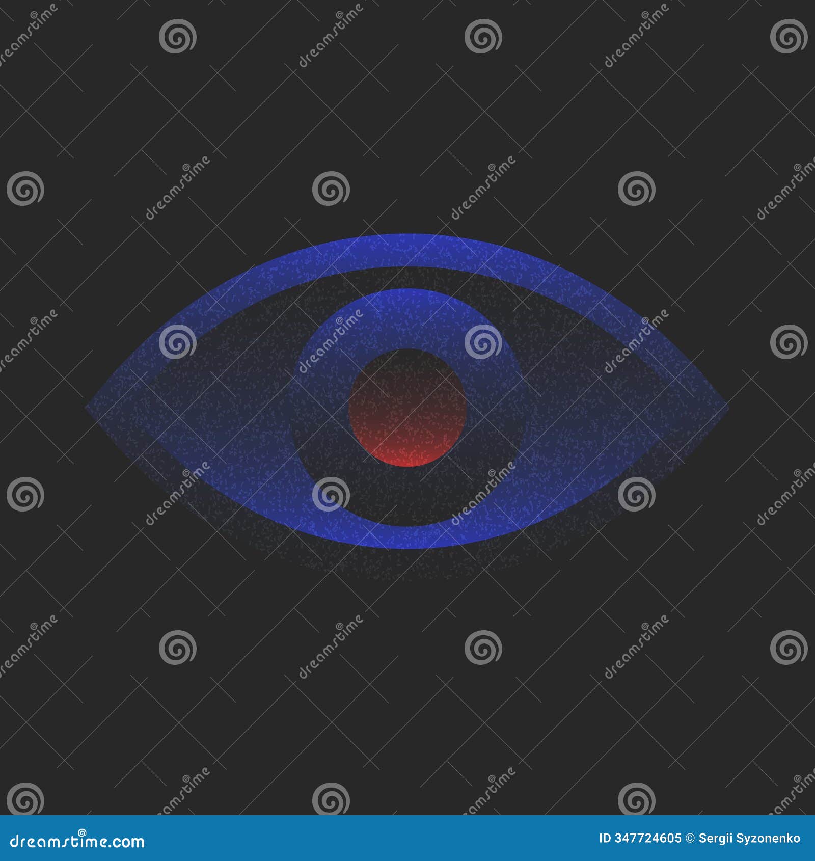 Abstract Blue Eye Design with Transparent Glowing Circular Elements and ...