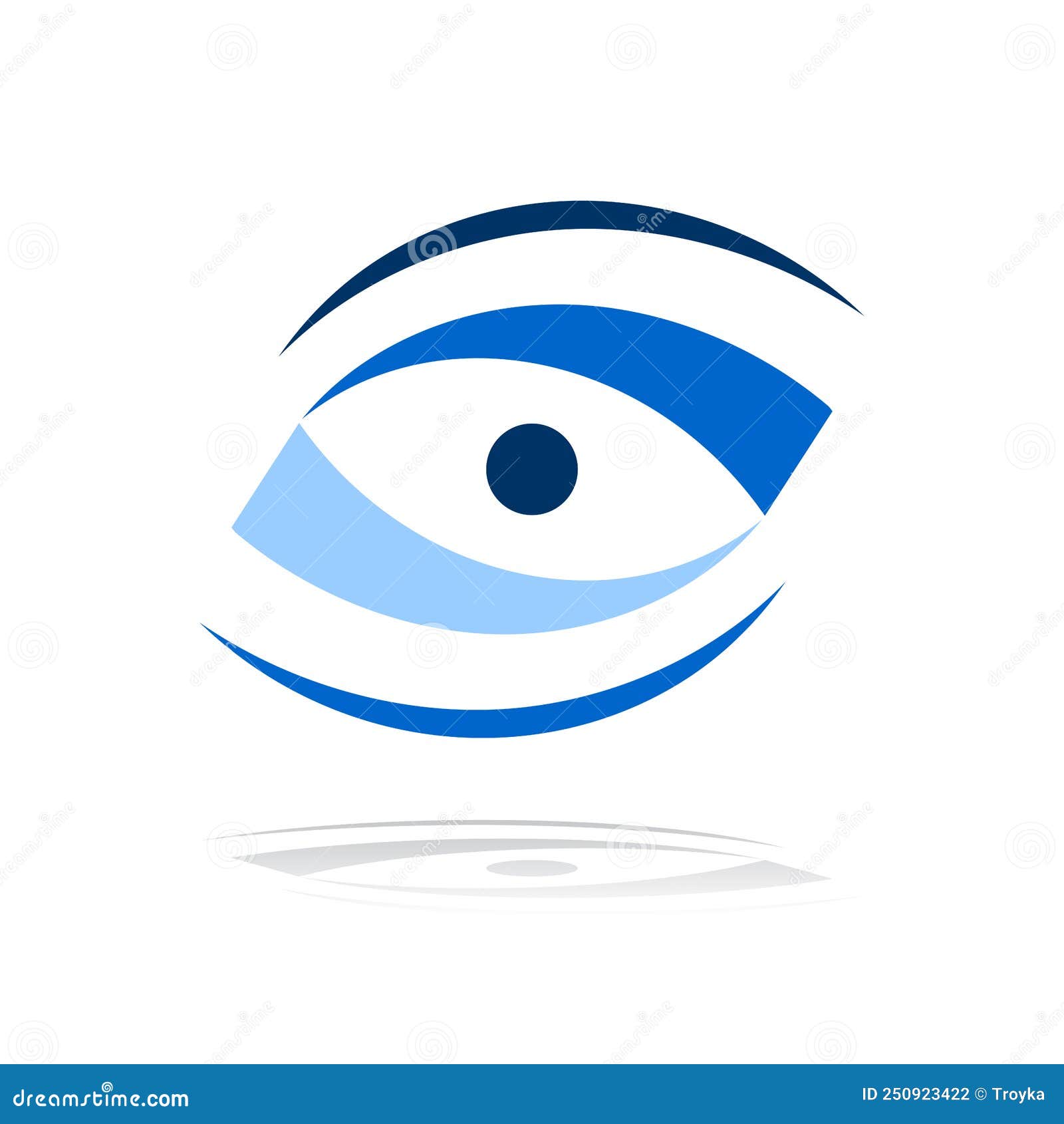 Abstract Blue Eye Shape Icon. Element for Design Stock Vector ...