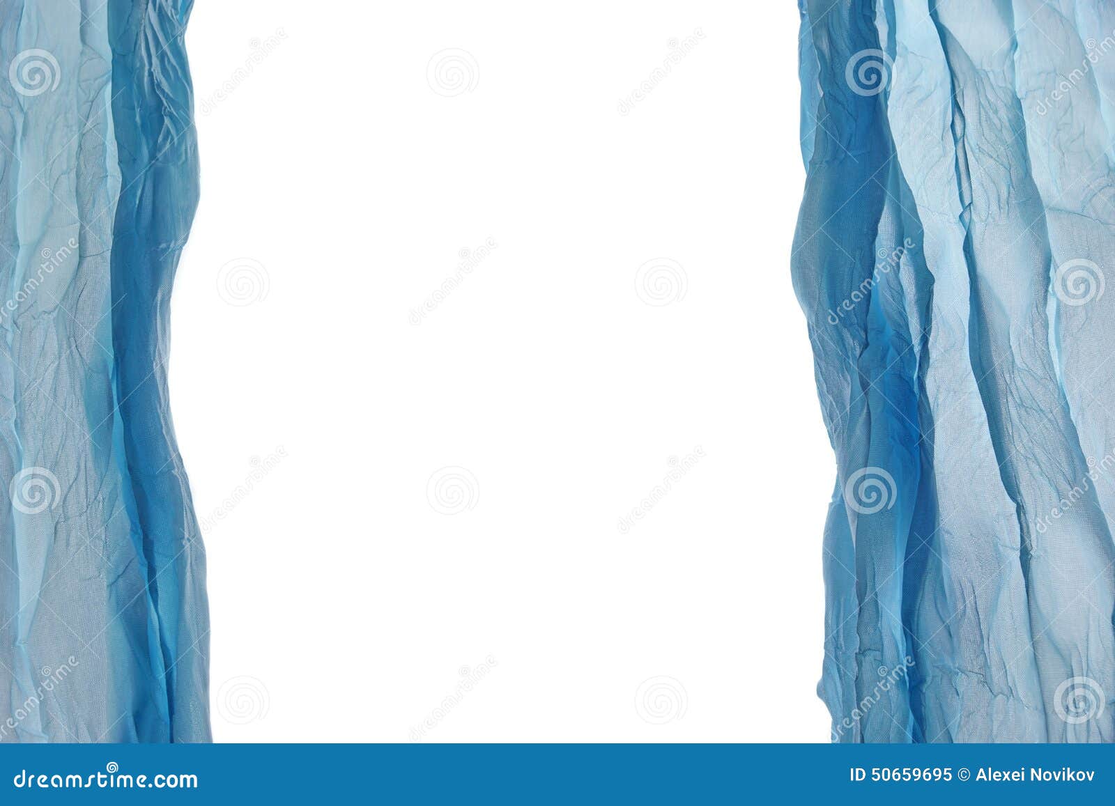 Abstract Blue Fabric Chiffon Frame Design Element Textured Bac Stock ...