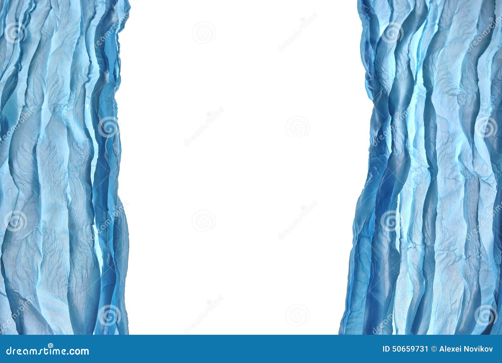 Abstract Blue Fabric Chiffon Frame Design Element Textured Bac Stock ...