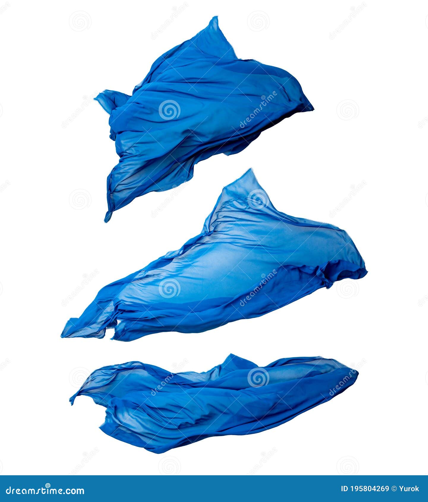 Abstract Blue Fabric in Motion Stock Image - Image of fabric, form ...