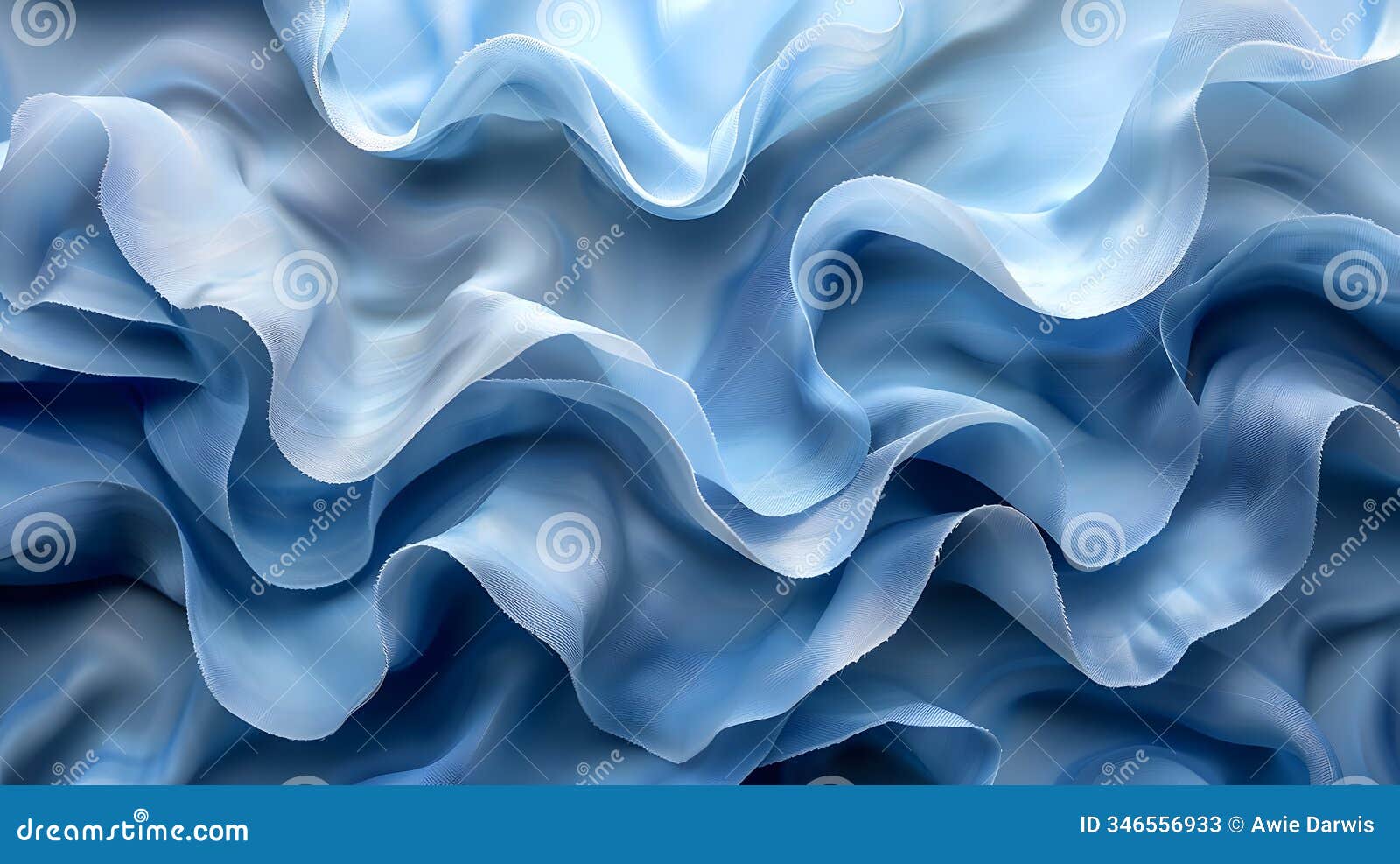 Abstract Blue Fabric Waves Background Stock Illustration - Illustration ...